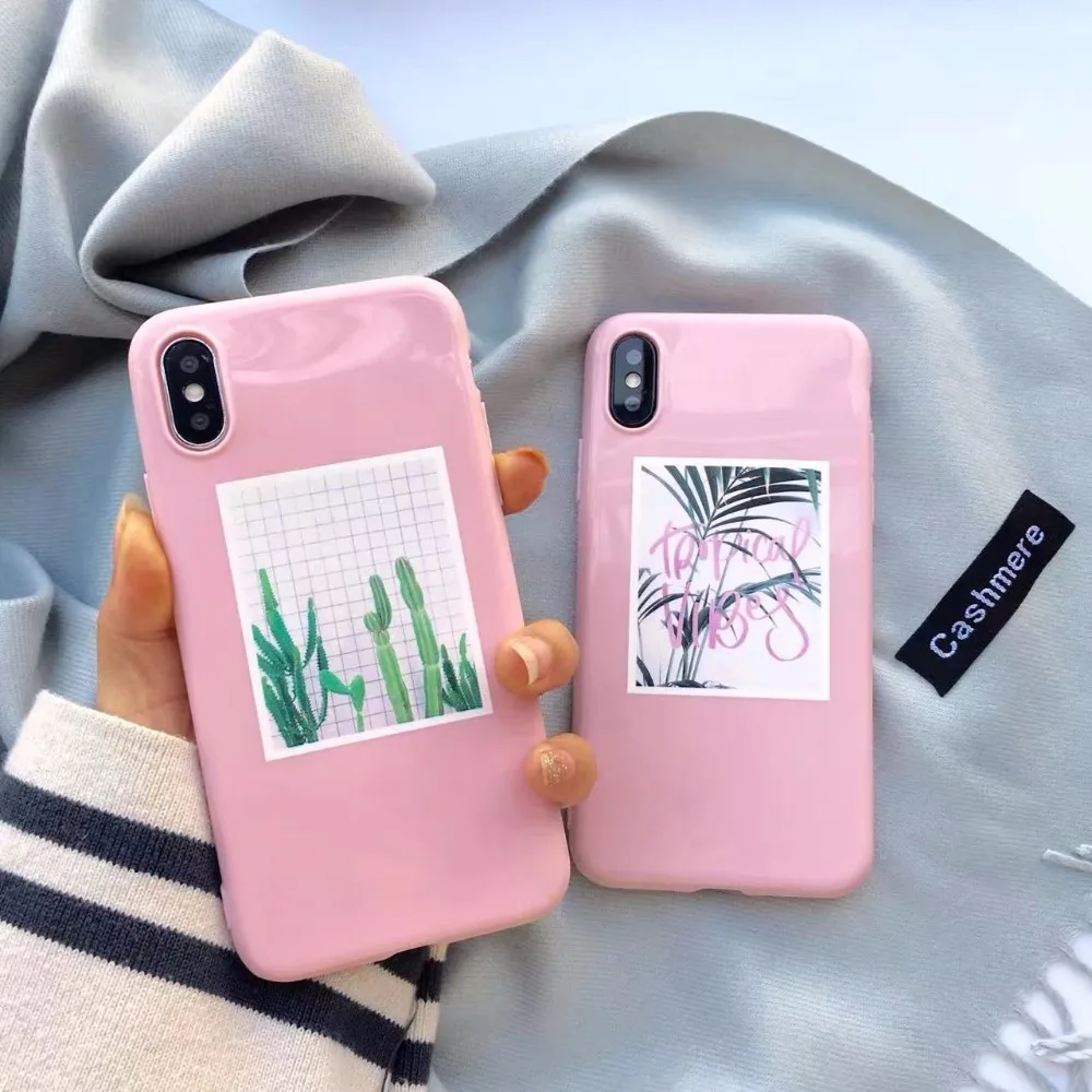 Hazy beauty For iphone x Case New Luxury Cartoon Cactus Silicagel Soft ...