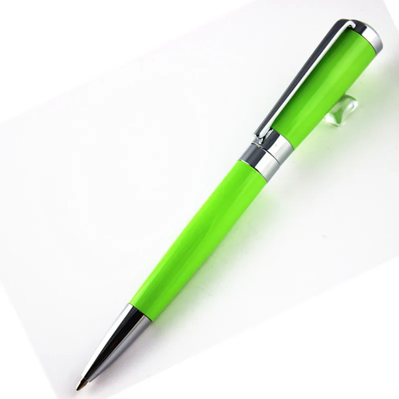 1pcs/lot Business gifts Ballpoint Pen Green Pens Silver Clip Kawaii ...