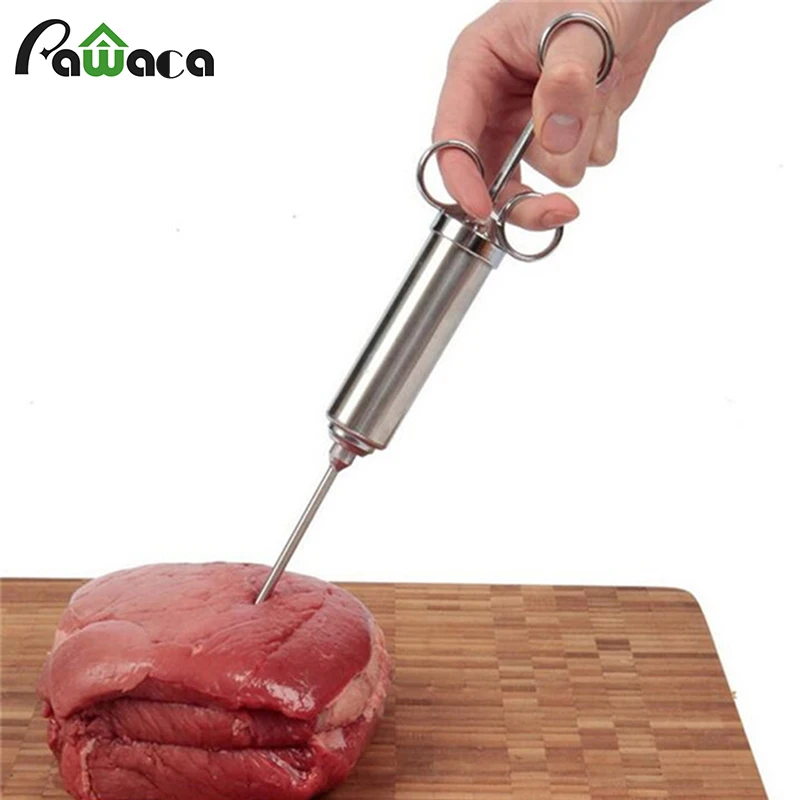 Stainless Steel Seasoning Injector 2 oz Large Capacity Turkey Meat ...