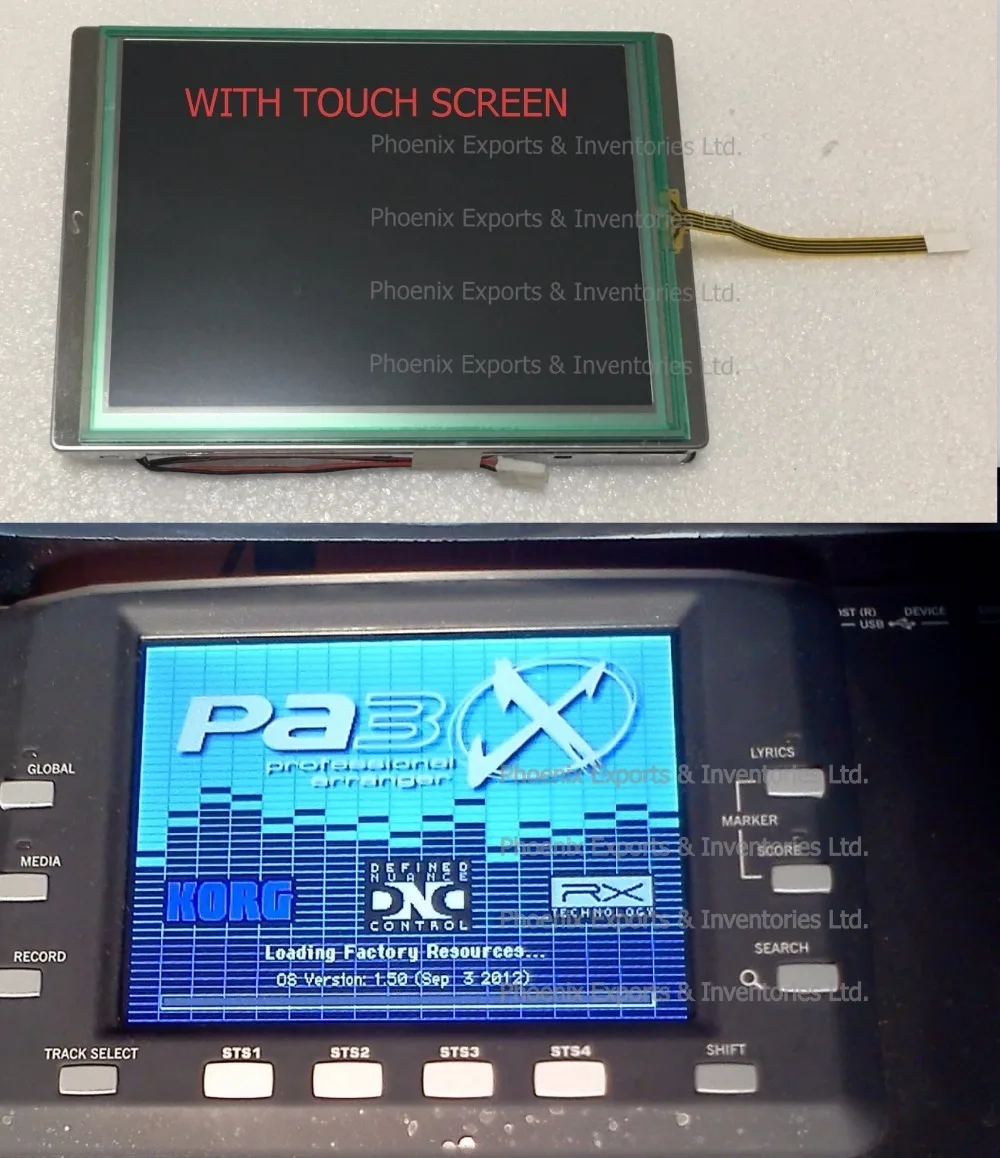 Tela lcd original com tela de toque para korg pa3x, tela de lcd ...