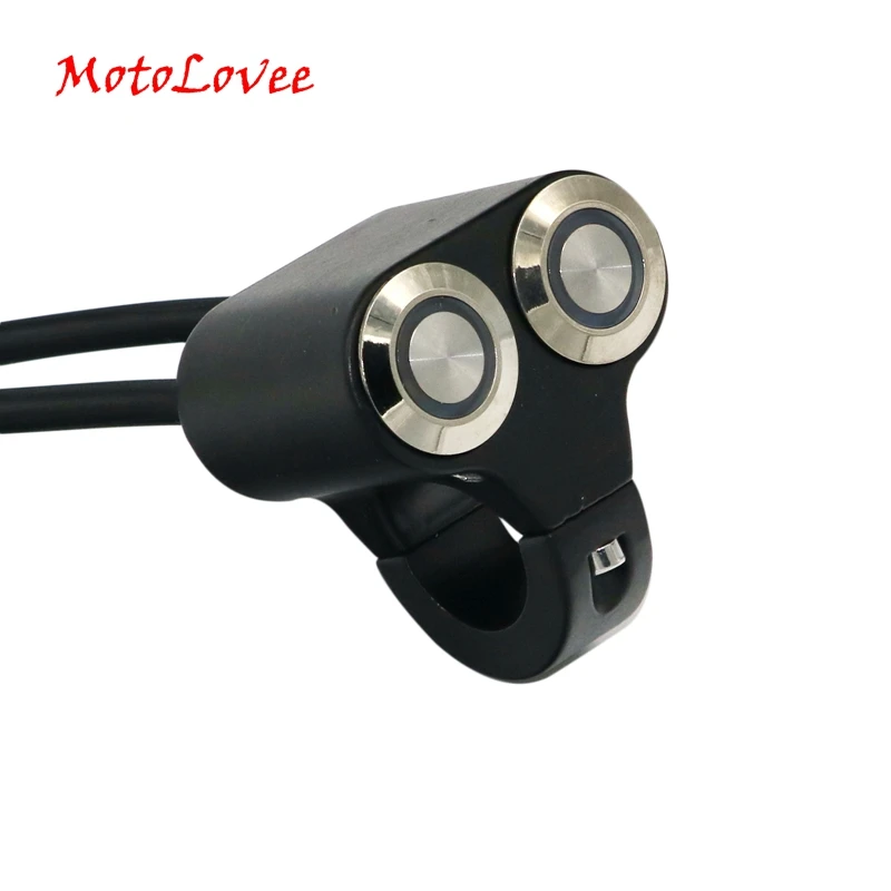 Motolovee 22mm Motorcycle Switches Handlebar Mount Switch Button ...