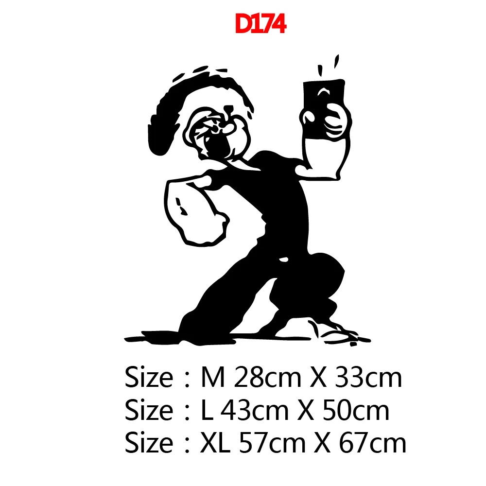 Cartoom Popeye Wall Stickers Vinyl Wallpaper Decor For Kids Room ...