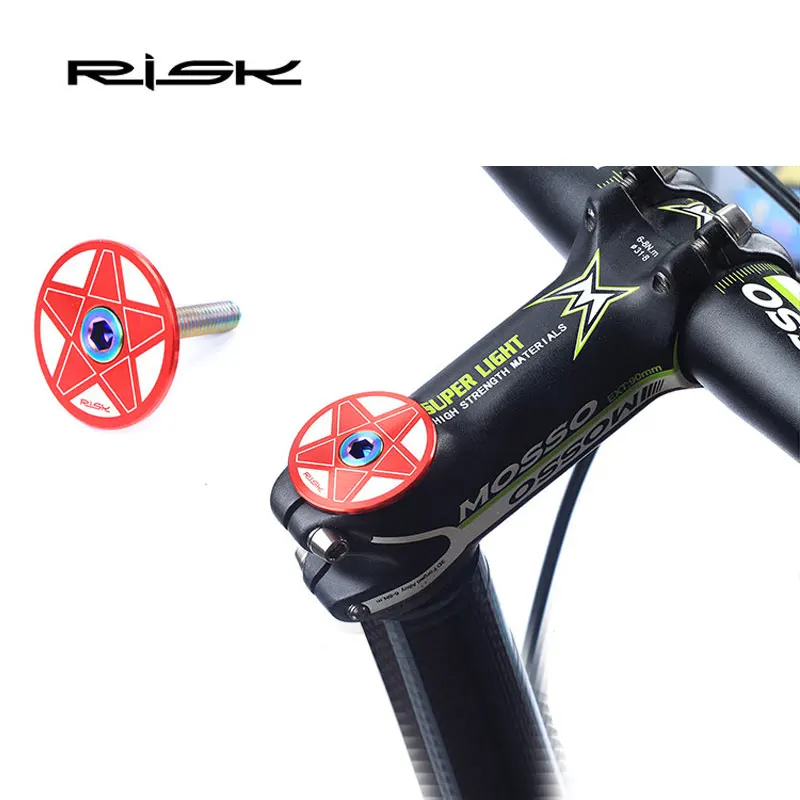 RISK 1 1/8" MTB Mountain Road Bike Headset Top Cap Aluminum Alloy 7075 ...