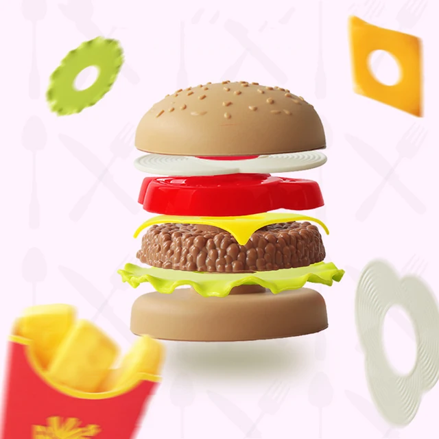 Children Simulation Food Toys Pretend Play Hamburger French Fries ...