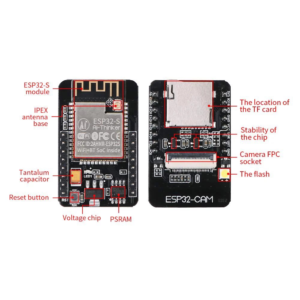 ESP32-CAM ESP32-S WIFI+Bluetooth Development Board W/ OV2640 Camera ...