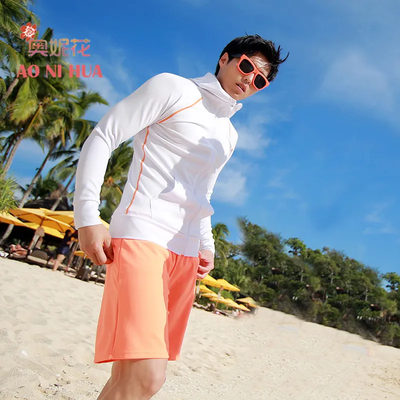 Aonihua 2018 Separate Bathing Suit Men Beach Sport Two Piece Swimsuits