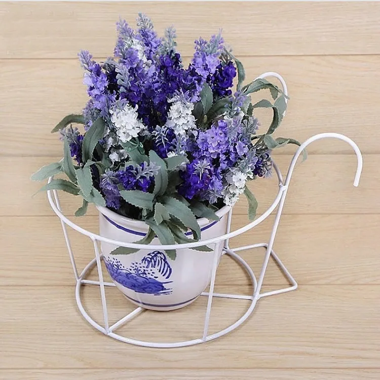 Wrought Iron Balcony Wall Flower Pots Versatile Metal Frame Creative ...