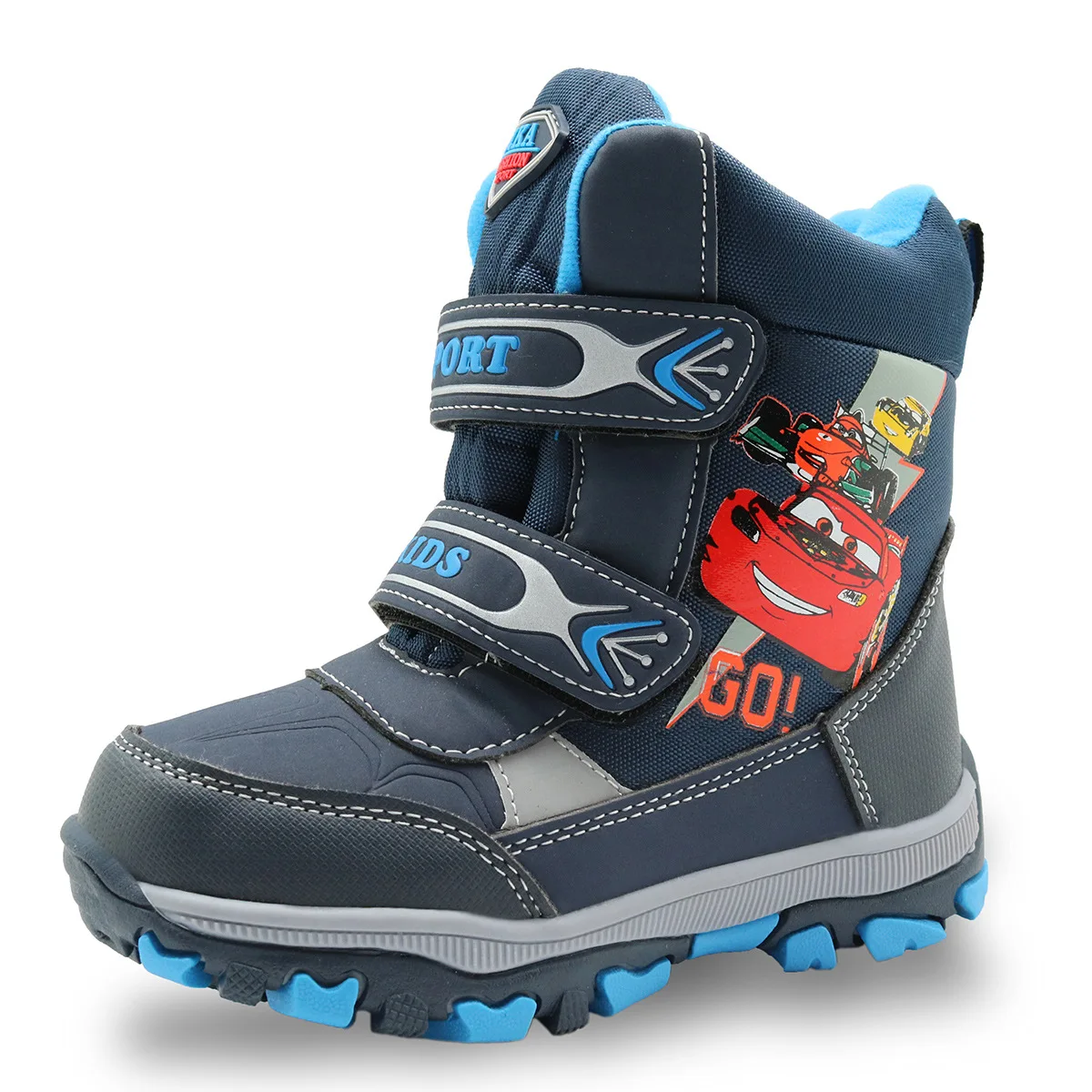 Kalupao New Waterproof Winter Boys Snow Boots Pu Leather Mid Calf