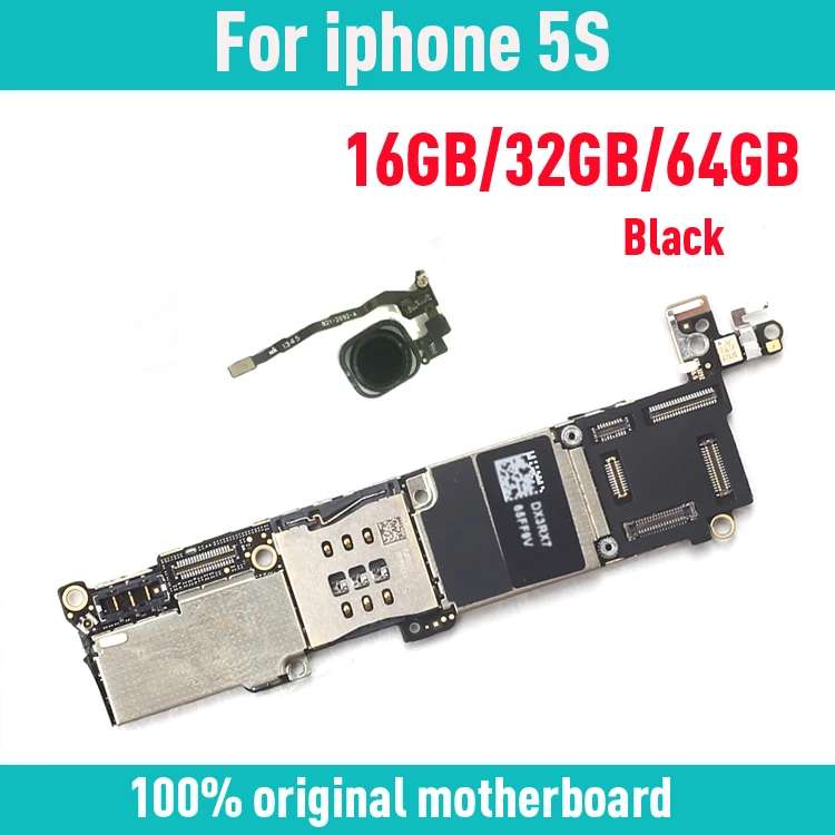 Black / White / Gold for iphone 5S Motherboard with Touch ID,100% ...