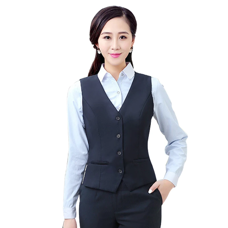Advanced Hotel Service Female Vest 3XL Large Size Office Work Vests V ...