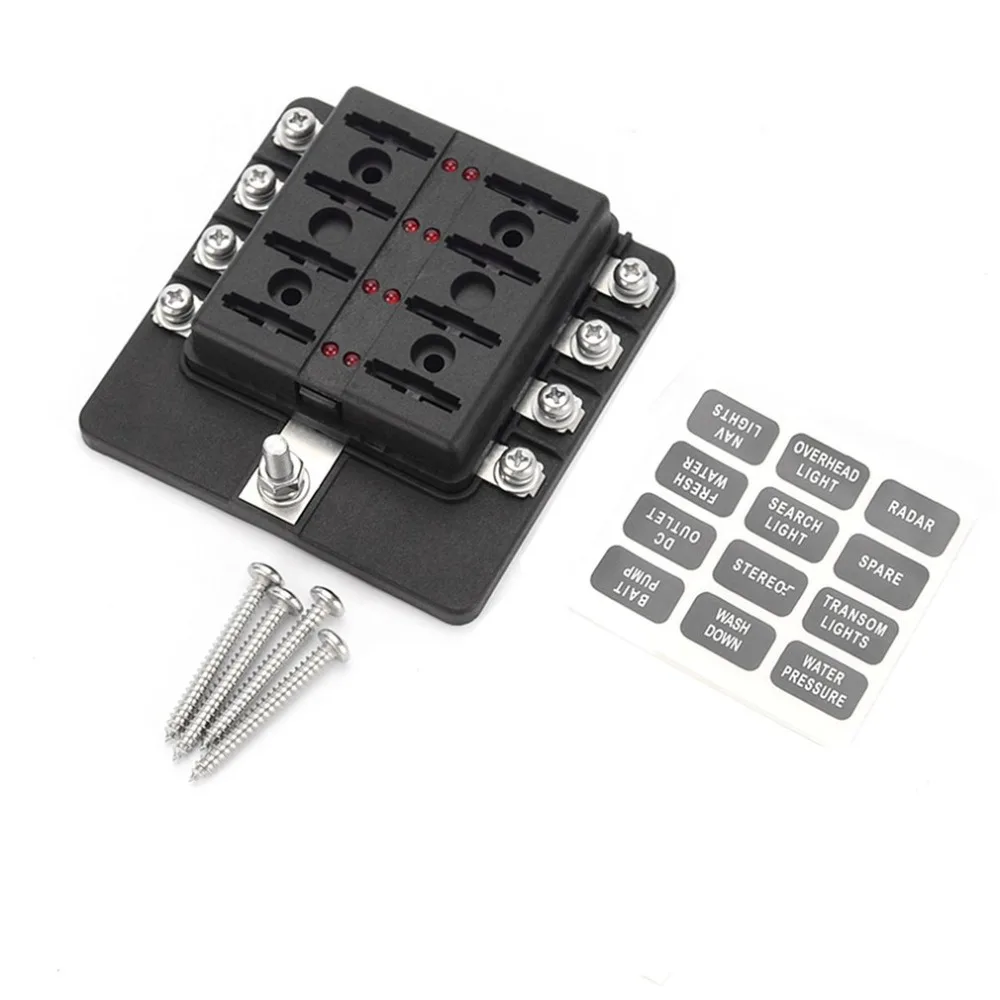 Aliexpress.com : Buy Professional 8 Way Fuse Terminals Box DC 32V ...