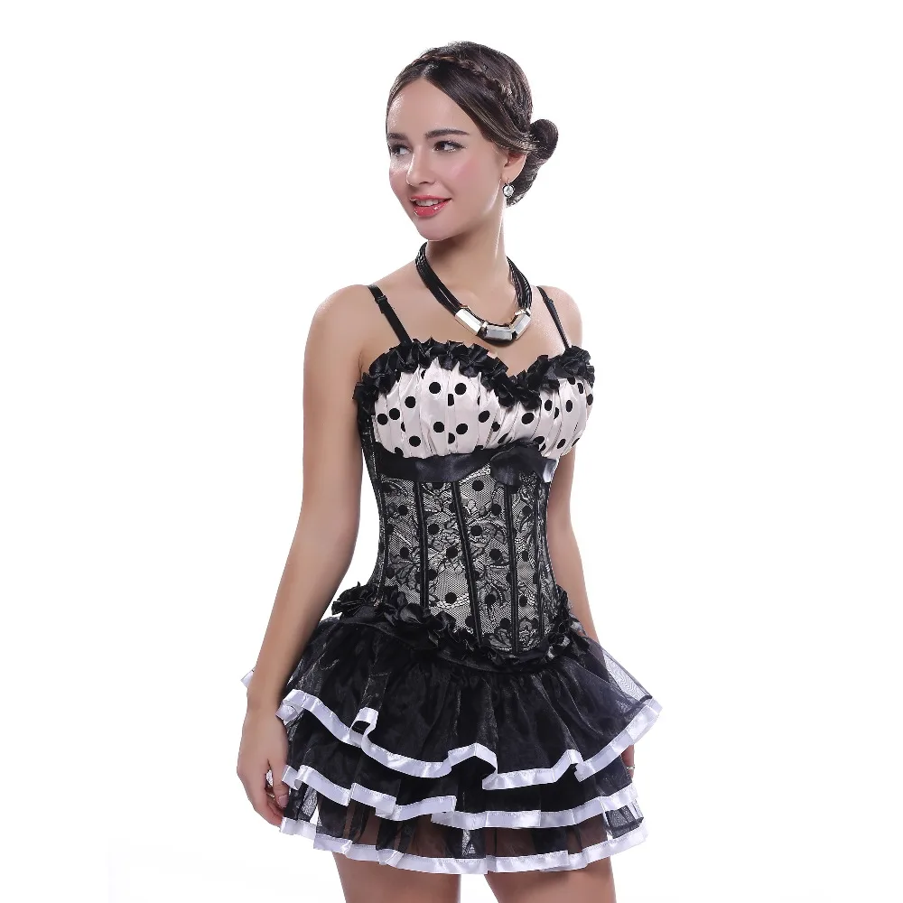 Burlesque Sexy Satin Palace Spaghetti Strap Lingerie Princess Corset