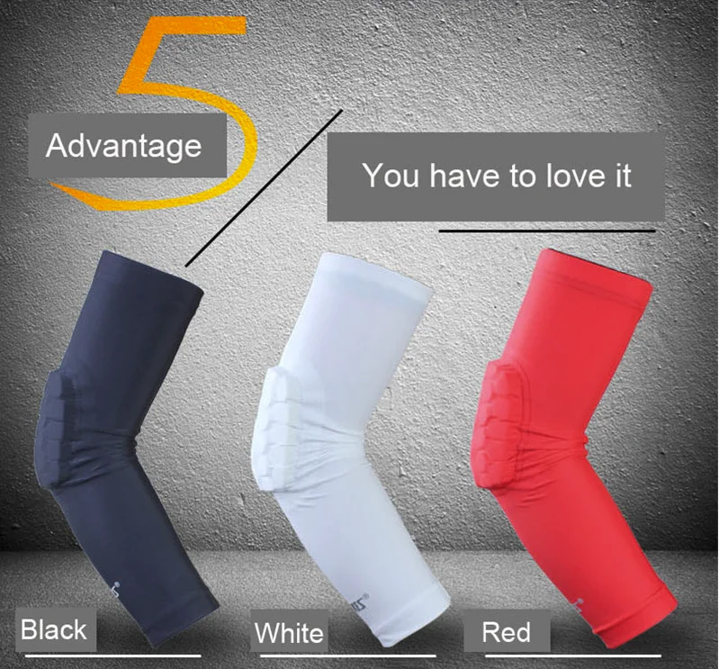 Besgo Hex Honeycomb Sponge Basketball Arm Sleeves Anti Crash