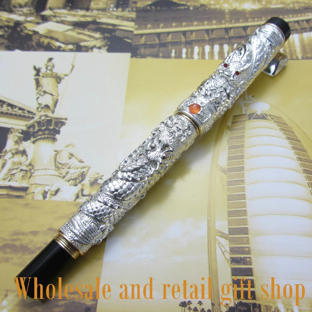 Jinhao A900 Chinese "double Dragons Playing with The Pearl" Beautiful ...