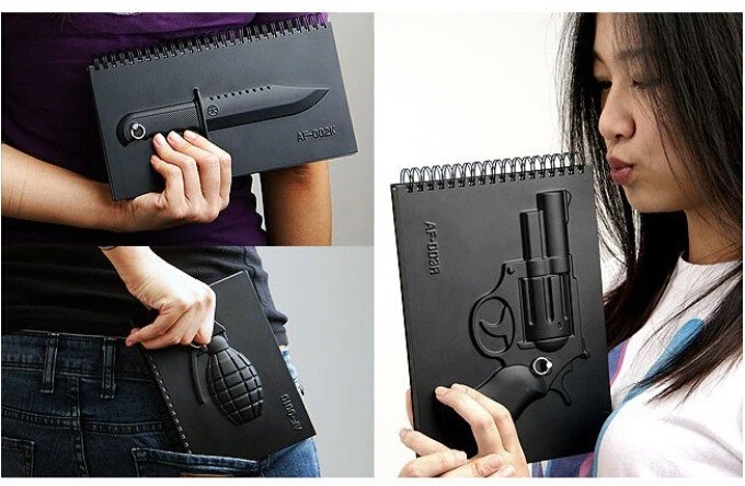 Free Shipping/Grenade /Knife /Gun Notebook/New army agenda/planer ...