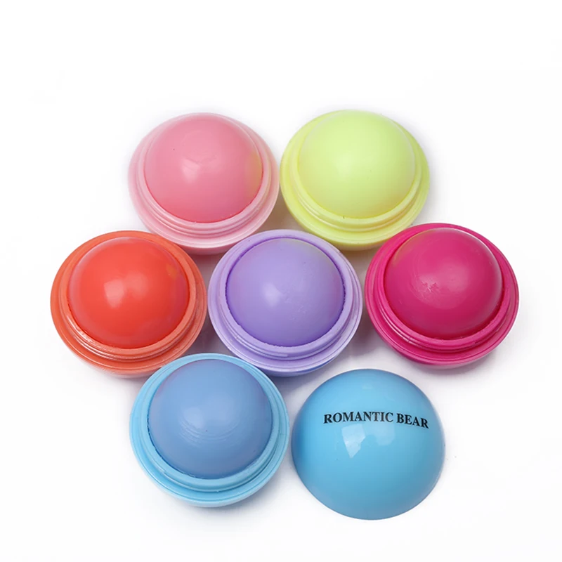 Fashion Brand Round Ball Smooth Lip Balm Fruit Lip Care Moisturizer ...