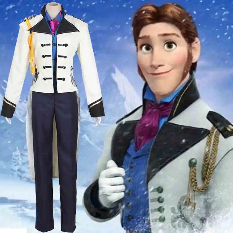 Sale Froze Prince Hans Costume Snow Prince HANS Suits Role Play Full ...