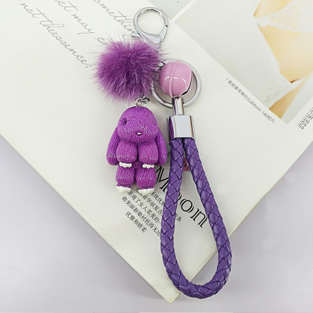 Rabbit Fluffy Fur Ball Key Chain
