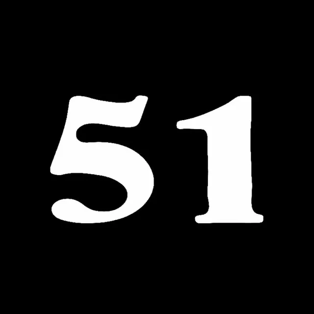 YJZT 13CM*7.9CM Fashion Fun Race Number 51 Vinyl Car styling Car ...