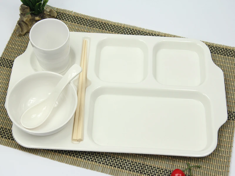 16 inch Korean fast food tray plate PLASTIC imitation porcelain ...