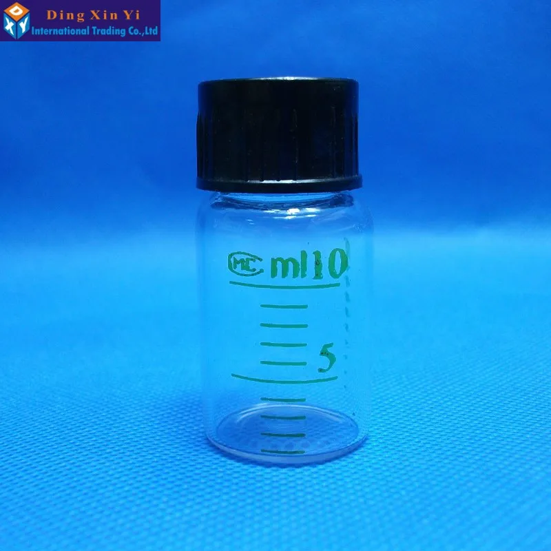 10ml10pcs/lot Glass Vials Glass Sample Bottles Serum Bottle Graduated ...