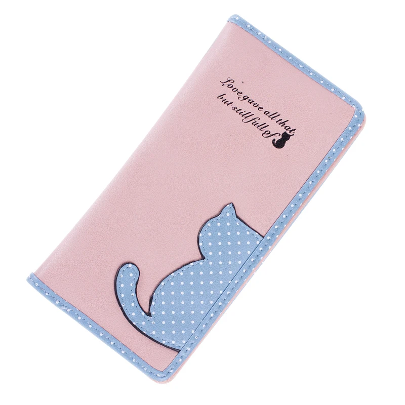 Cat Wome Wallets Leather Wallet Women Purse Long Female Wallet Leather ...