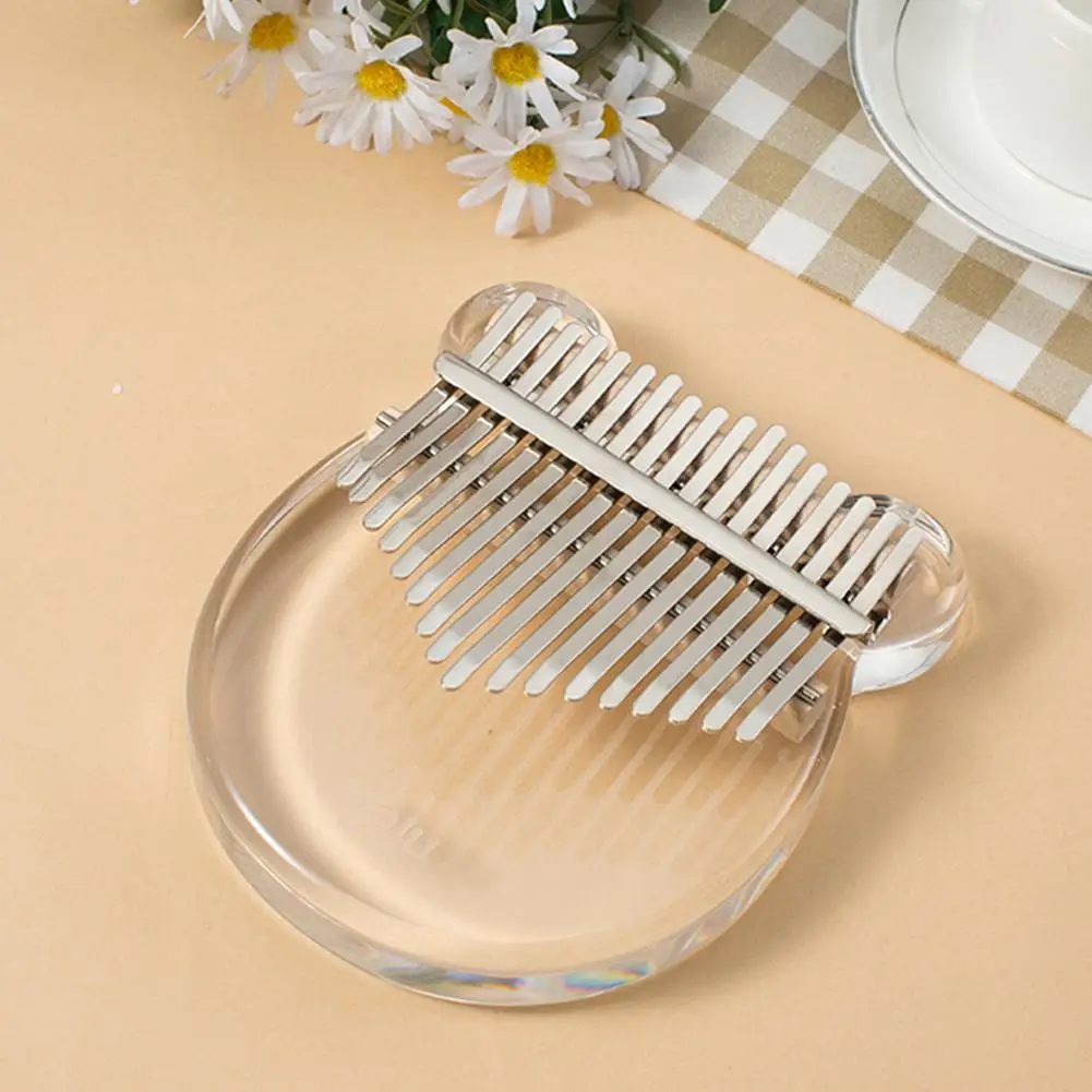 Newest 17 Key Cute Kalimba Mbira Calimba Acrylic Crystal Fingertips ...