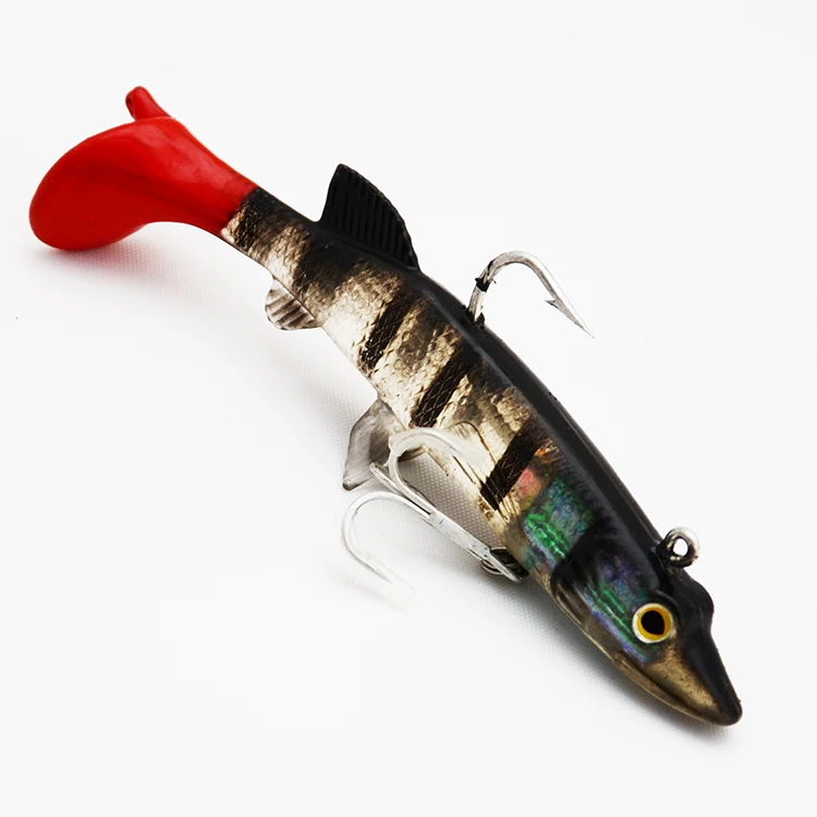 FJORD 2pcs/lot 27g 12mm Lead Head Hook Fish Classic Flexible Soft Lure ...