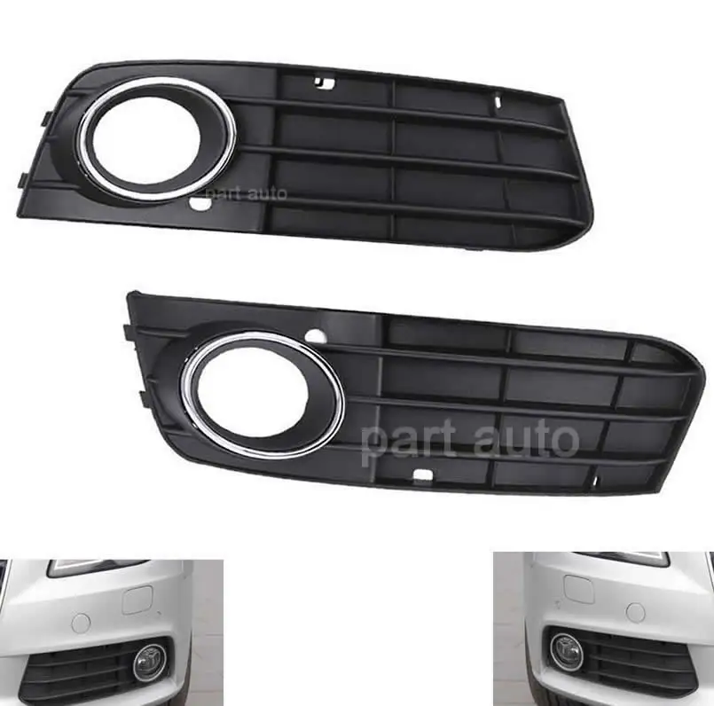 Front Left Right Bumper Fog Lamp Cover Grille 09-12 A4 For Audi B8 A4l ...