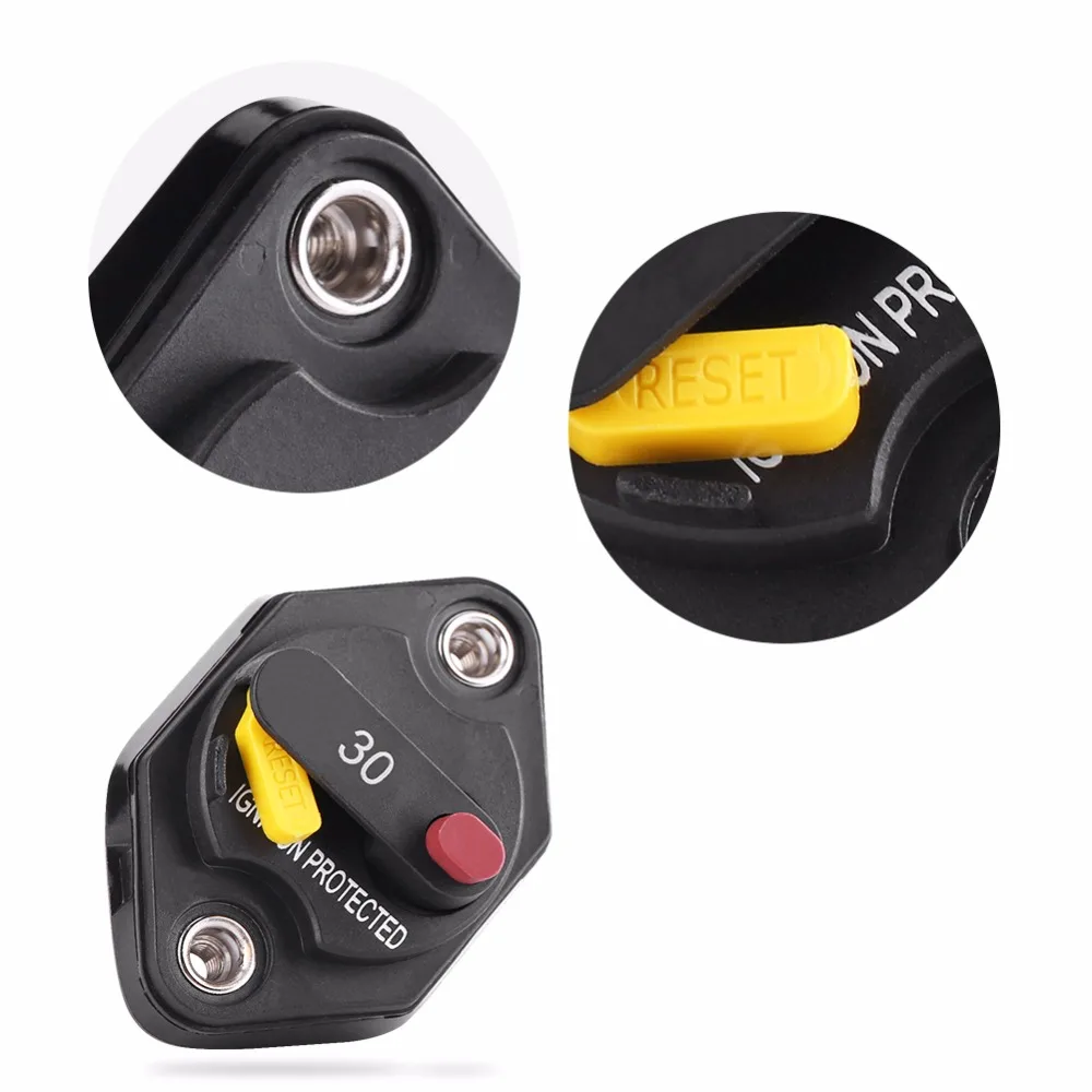 30 Amp Breaker 60 Amp Marine Rated Circuit Breaker - 12V Manual Reset ...