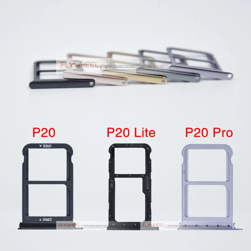 화웨이 P20 라이트 P20 플러스 심카드 슬롯 어댑터 교체 부품용 듀얼 심카드 트레이 홀더 1 개|휴대폰 유동 케이블 ...