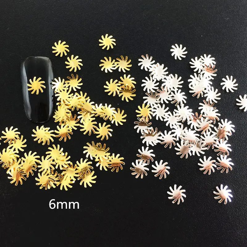 new 500Pcs Punk Rivet Nail Tip decoration Golden Silver Metal Nail Art ...