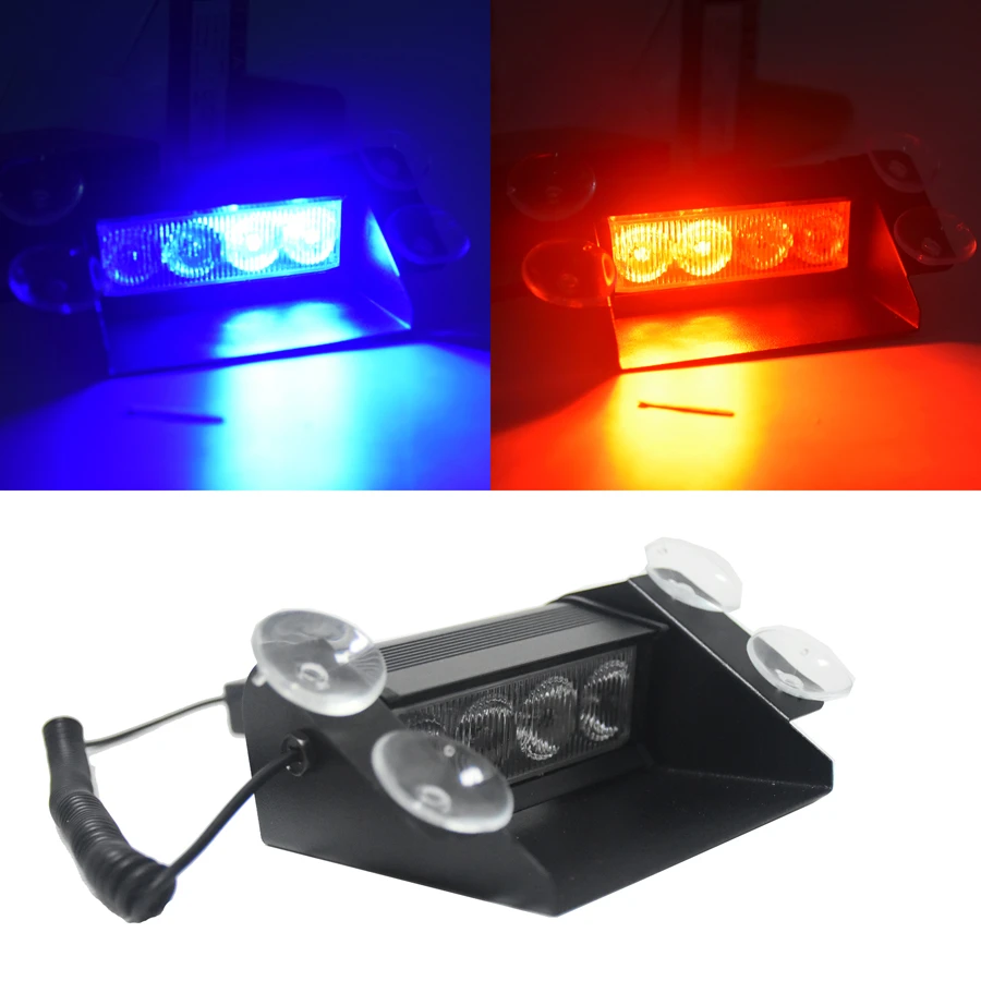 Nieuwe Auto Styling 4 Led Rood Blauw Blauw Blauw Auto Politie Strobe ...