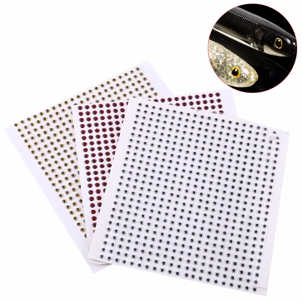 500pcs Diy 3d Fishing Lure Eyes Realistic Artificial Fish Eyes Fishing ...