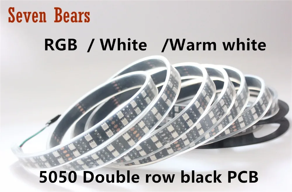 New Black PCB LED Strip RGB 5050 Double Row,Black PCB Board,IP67 ...