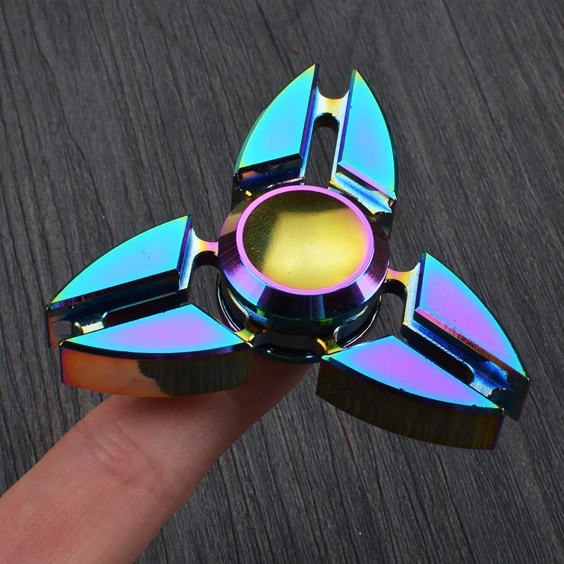 Rotation Time Long Fidget Spinners Funny Toys Metal EDC Stainless Steel ...