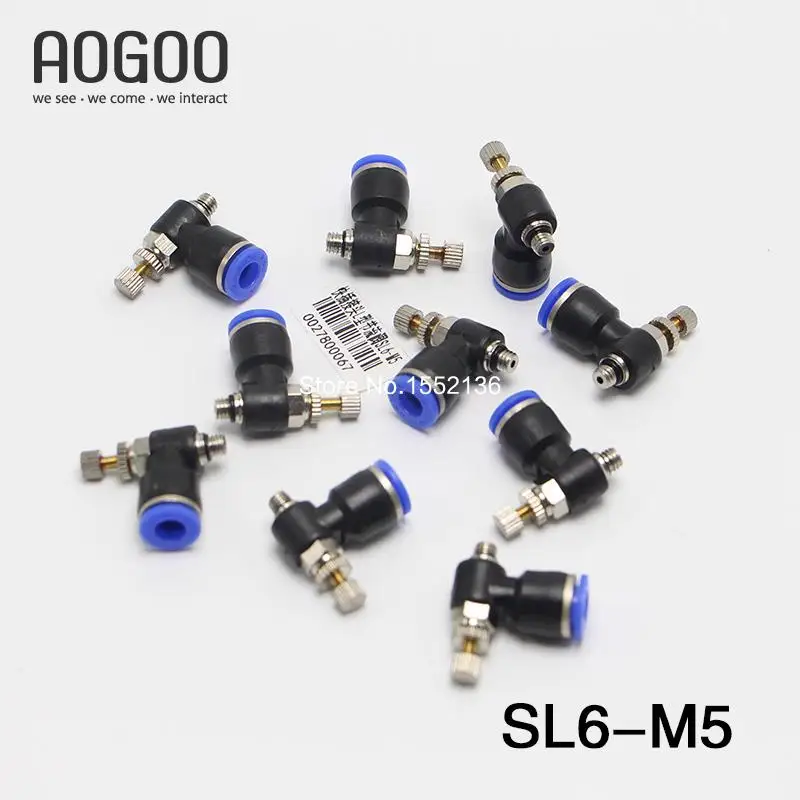 10Pcs-lot-Pneumatic-throttle-valve-SL-series-pneumatically-Quick ...
