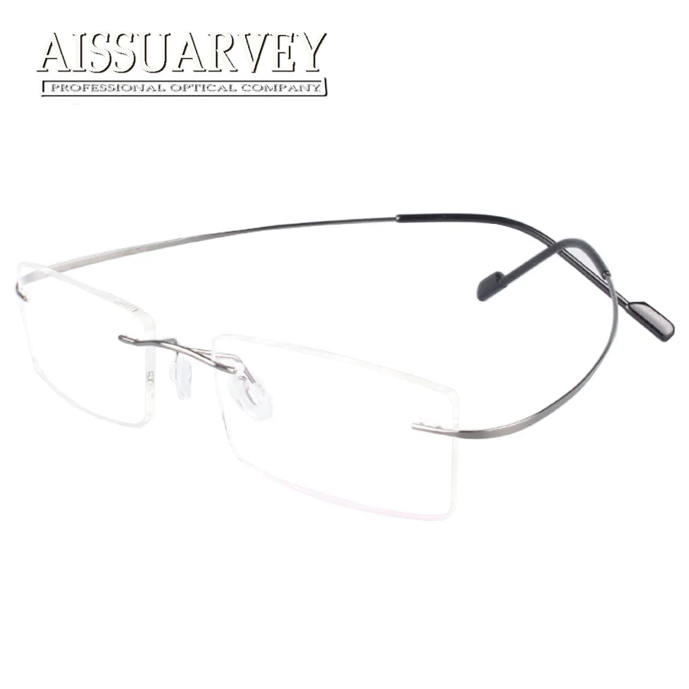 Montura de gafas de titanio sin montura para hombre y mujer, gafas ...