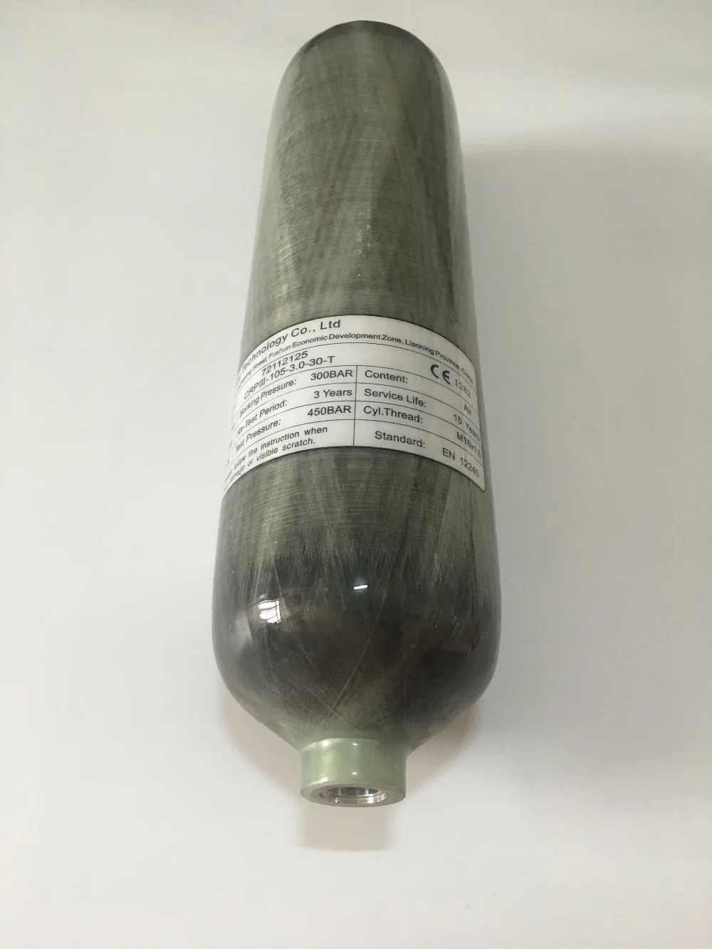 PCP Rifle use 3L 30Mpa 4500psi Carbon Fiber SCBA Tank Compressed Air ...