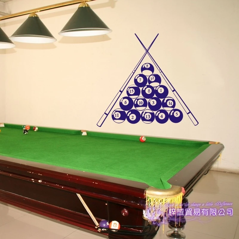 Dctal Billiards Sticker Snooker Decal Posters Vinyl Wall Decals Parede ...