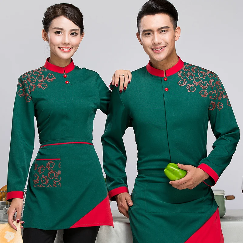 Hotel Restaurant Waiter Work Clothes Long Sleeved Female Chef Clothing ...