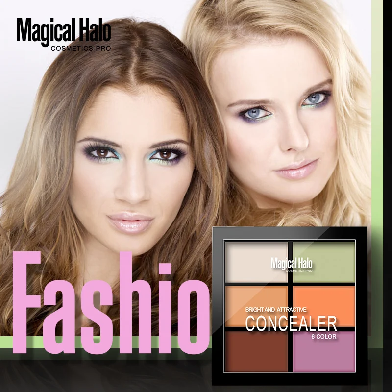Magical Halo 6 Colors Concealer Cream Contour Palette Kit Professional ...