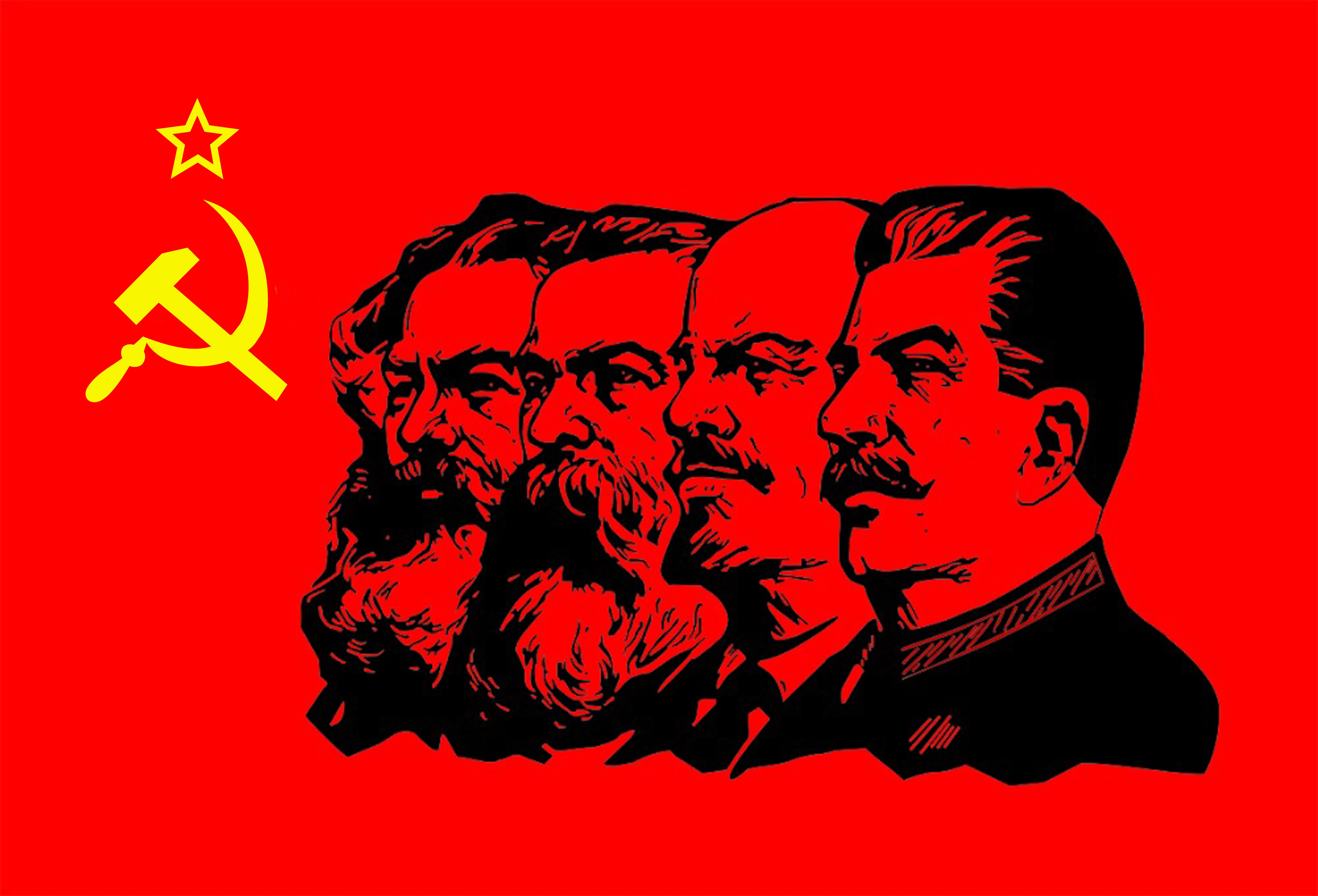 Bandeira Do Comunismo 90x150 Cm Marx Engels Lenin Stalin Cccp Urss Soviético Emblema Bandeiras E ...