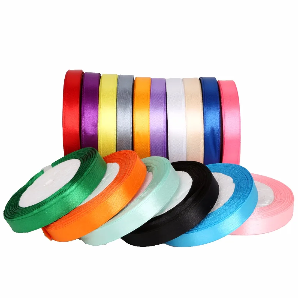 7 38mm Width 25Yards/Roll Single Face Satin Ribbon Wholesale Gift ...