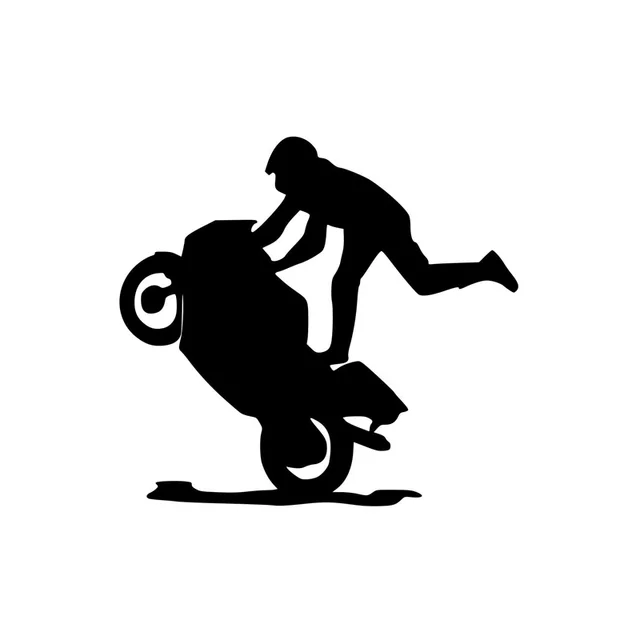 13.3*12.3CM Fashion Motorcycle Stunt Bike Part Of The Car Sticker ...