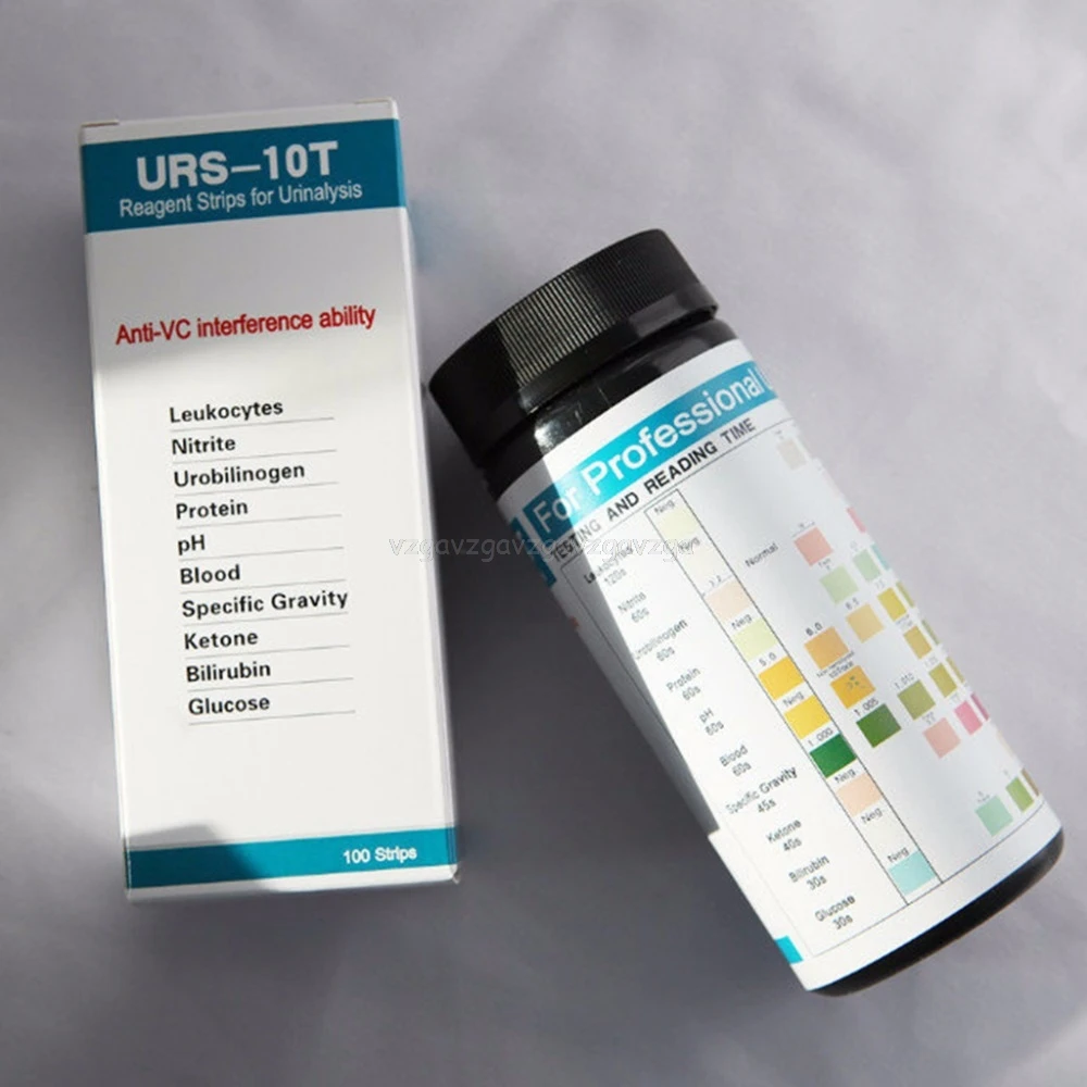 100 Strips URS-10T Urinalysis Reagent Strips 10 Parameters Urine Test ...