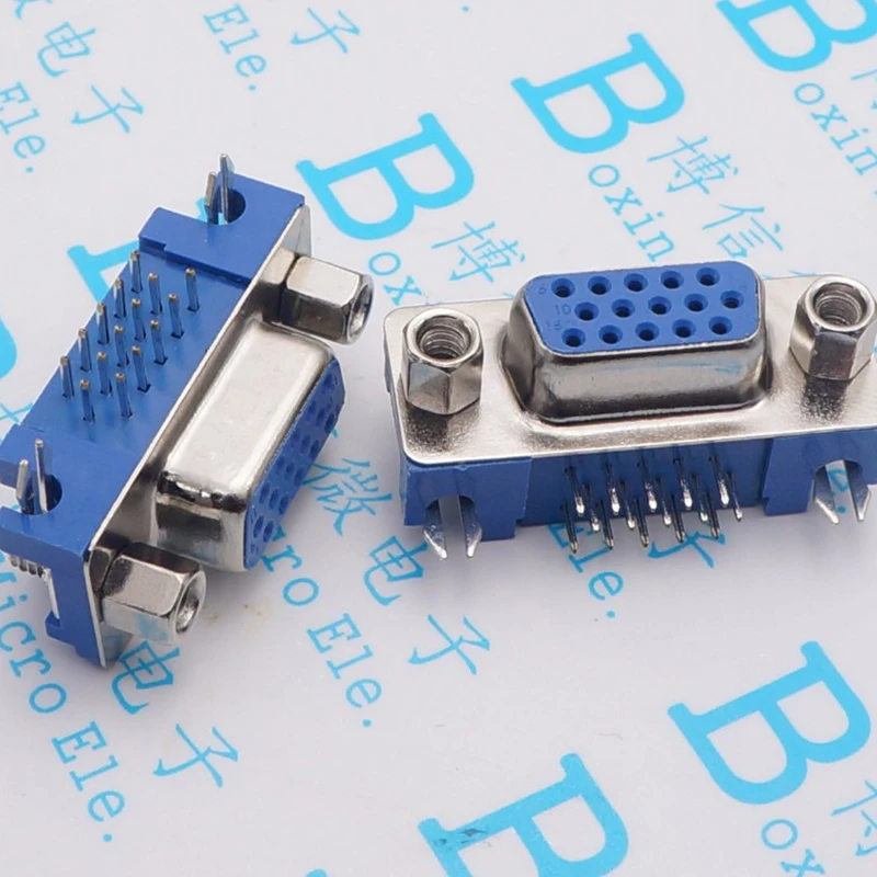 VGA Interface DB15 HDR15 DR15 Bent Foot Female 3.08 Three Rows Of ...