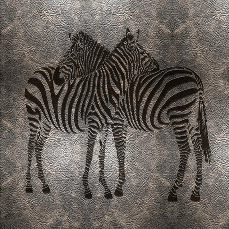Custom-mural-3D-zebra-mural-bedroom-living-room-children-s-room ...