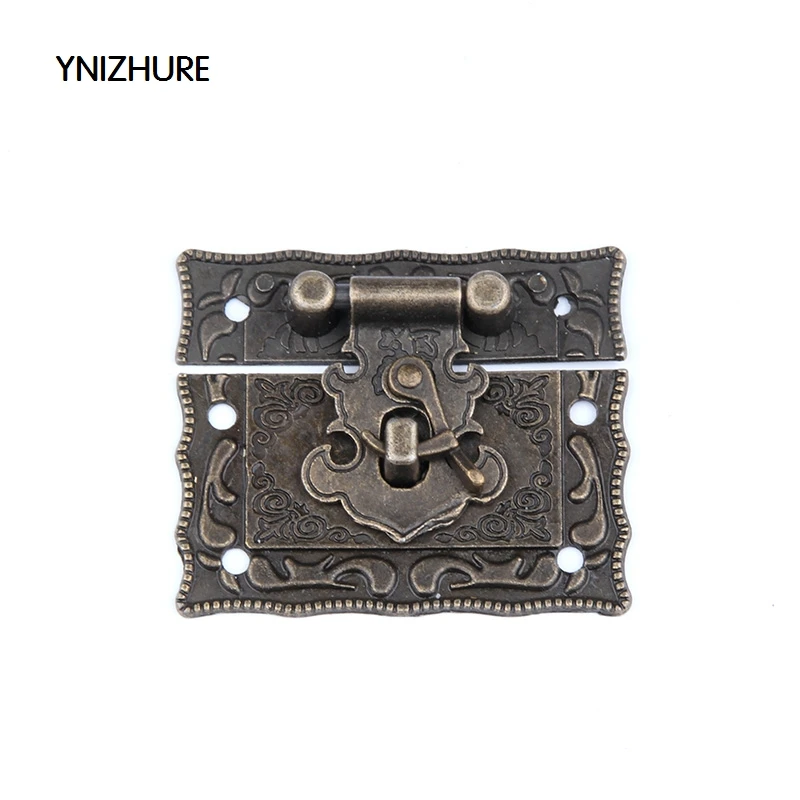 10 Sets Antique Brass Metal Hook Purse Hasp Lock Vintage Wooden Jewelry ...
