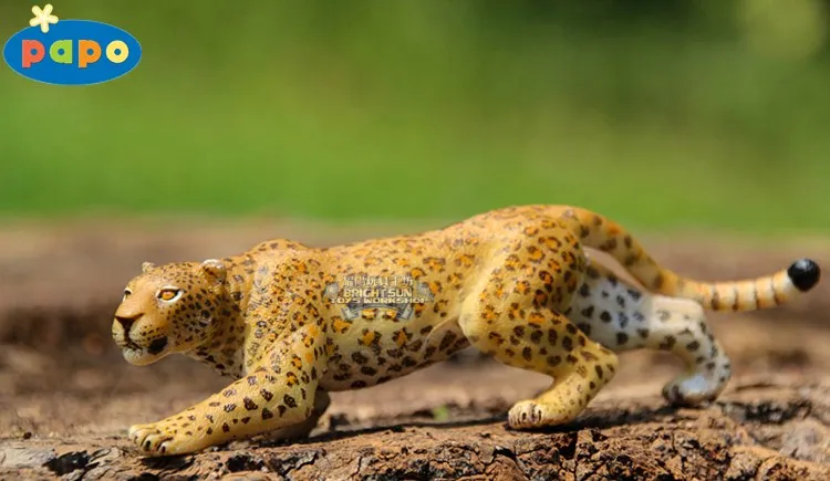 Papo wild animal model toy jagless primary colors the leopard flower-in ...